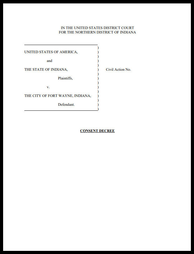 CSO Consent Decree - AroundFortWayne