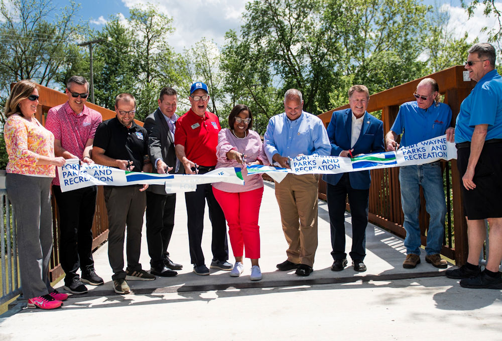 Lawton Park Pedestrian Bridge reopens - AroundFortWayne